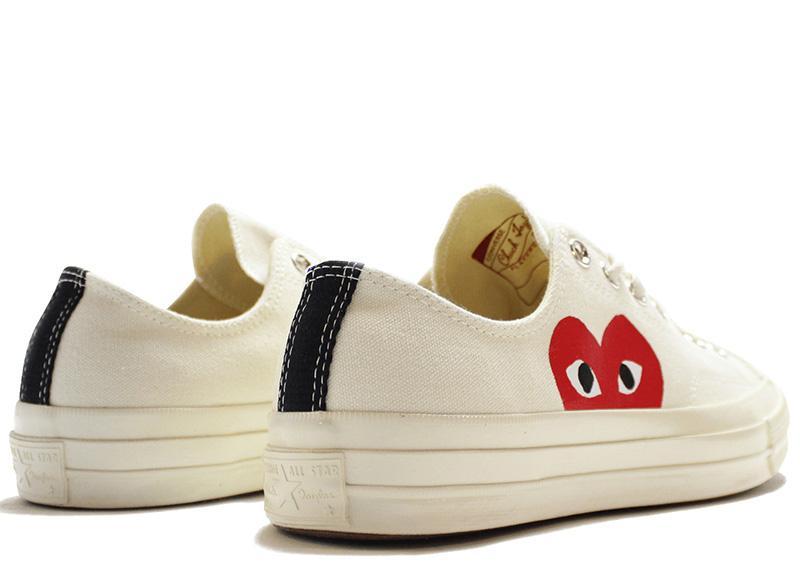 Converse Chuck Taylor All-Star 70s Ox Comme des Garcons PLAY White Low ...